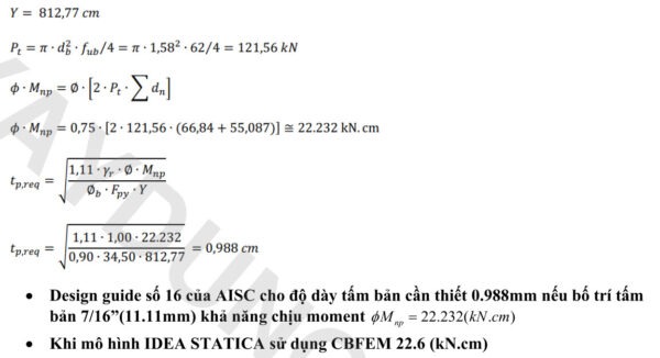 SO SÁNH LIÊN KẾT KHI TÍNH TOÁN TIÊU CHUẨN AISC 360(DG16) VÀ IDEA ...